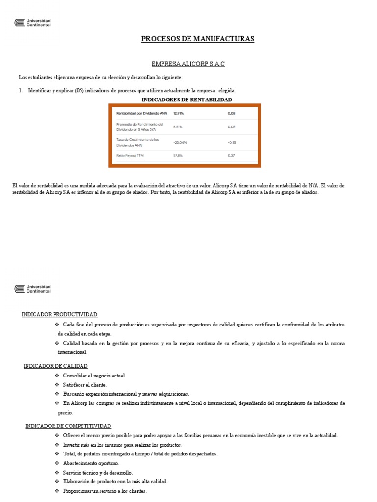 PA3 Procesos de Manufactura | PDF | Calidad (comercial) | Marketing