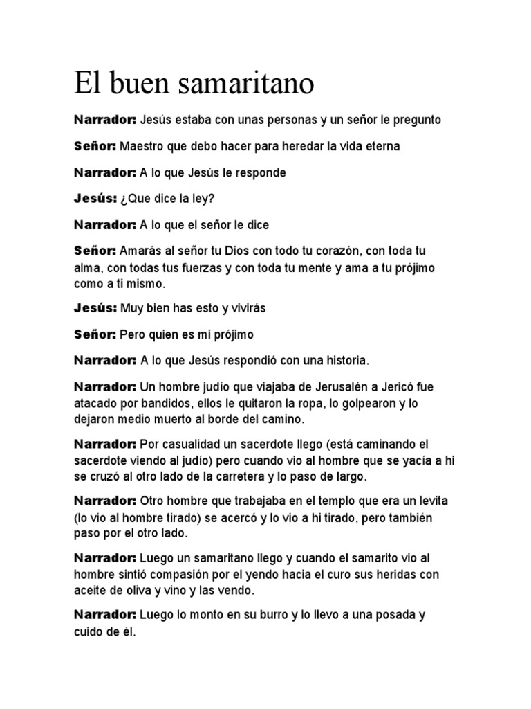 El Buen Samaritano | PDF