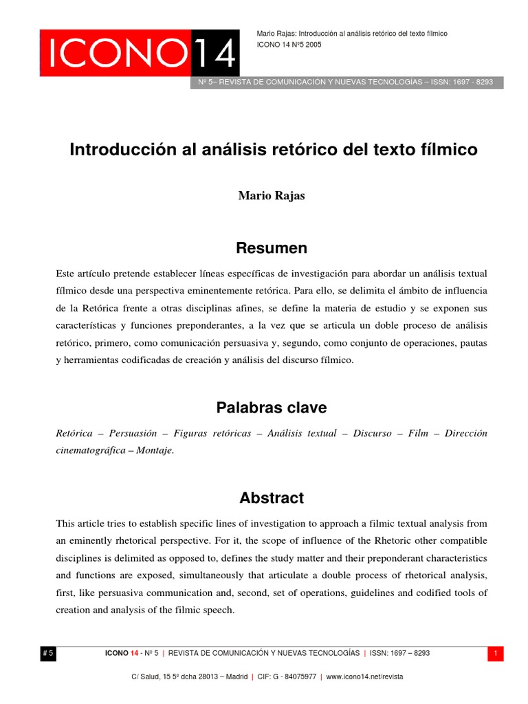 Rajas, M. (2005) - Introducción Al Análisis Retórico Del Texto Fílmico ...