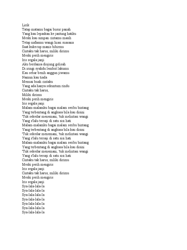 Roman Picisan Lirik | PDF