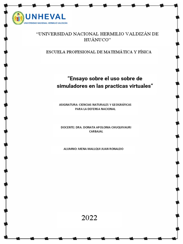Ensayo 2 | Descargar gratis PDF | Simulación | Aprendizaje