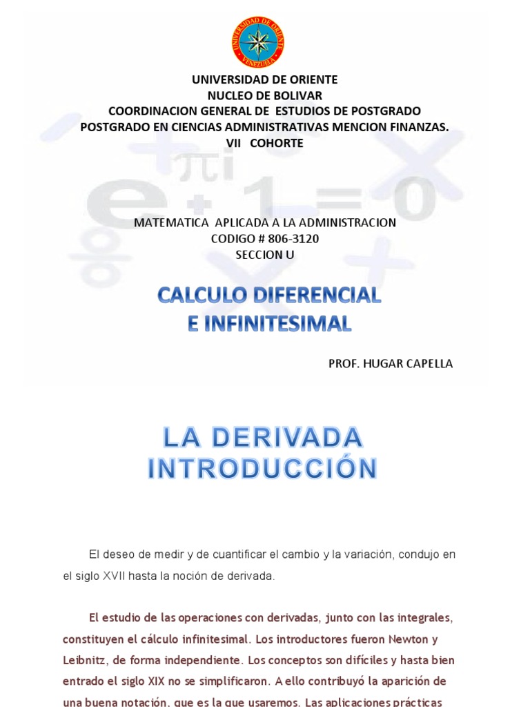Derivada | PDF | Derivado | Pendiente