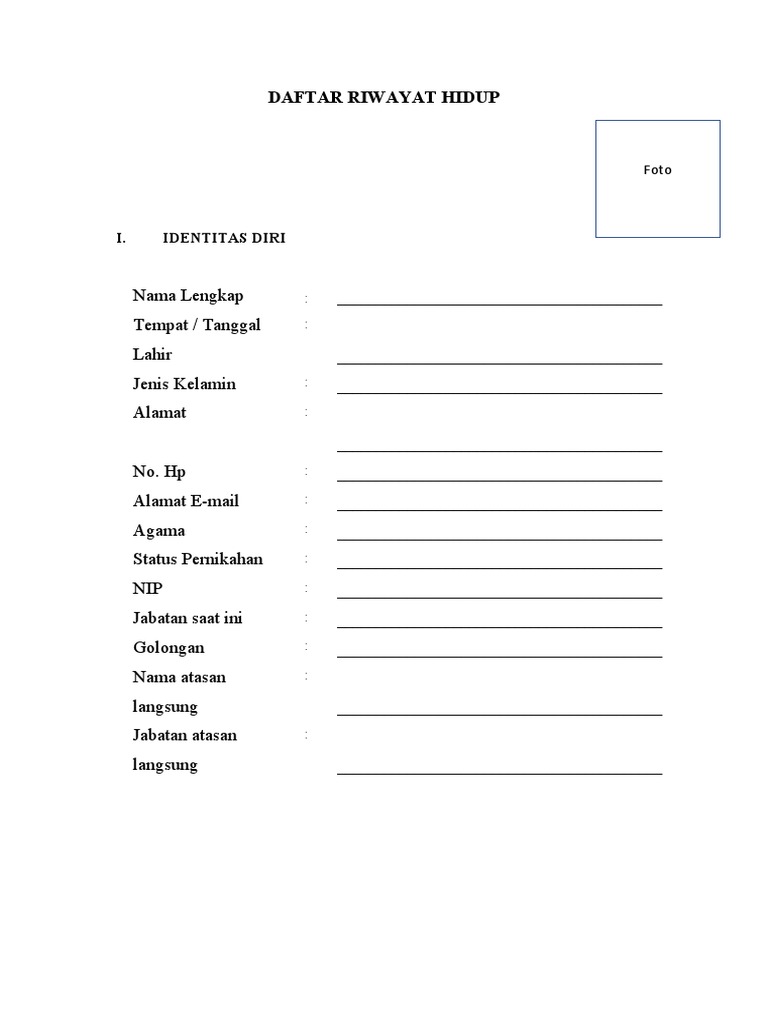 Form DRH | PDF | Karier & Perkembangan