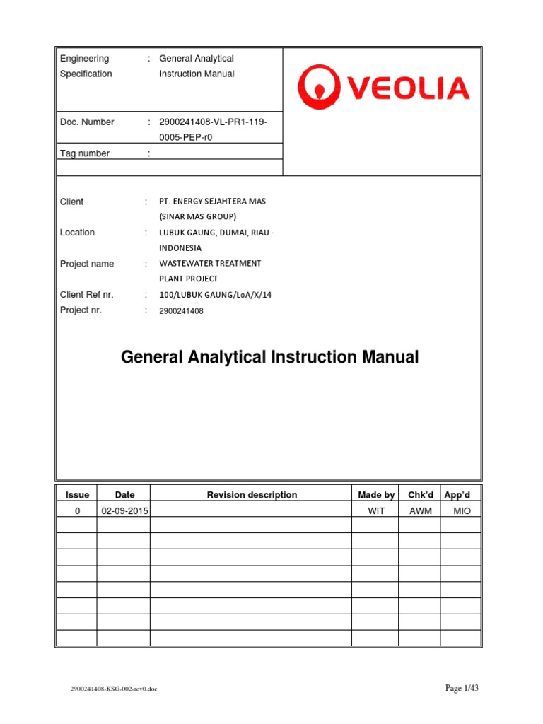 Test Method Veolia | PDF