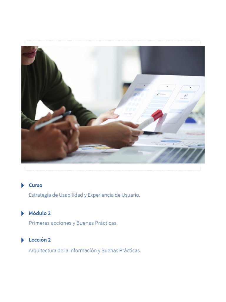 M2L2 - Arquitectura de La Información y Buenas Prácticas - L2 | PDF | Experiencia de usuario ...