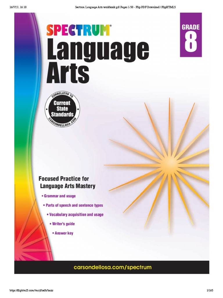 Sectrum Language Arts Workbook Gr8 | PDF