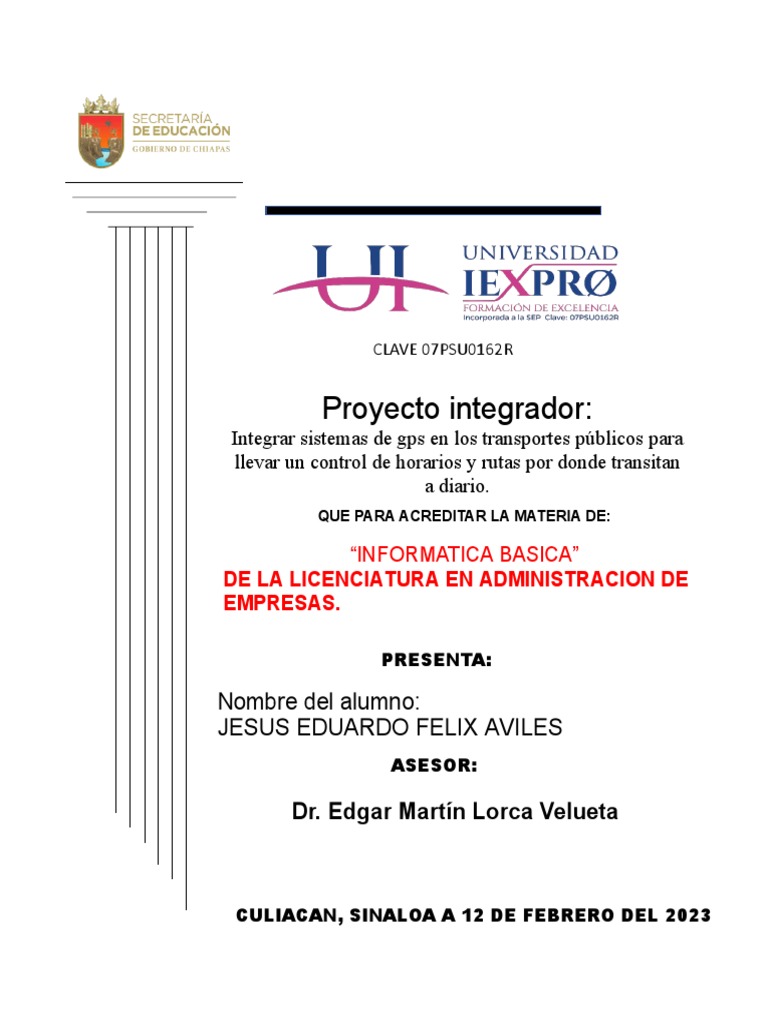 Proyecto Informatica Final | PDF | Informática | Autobús