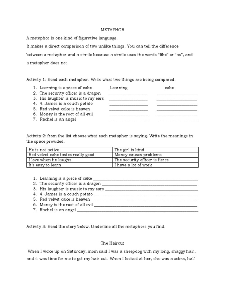 METAPHOR | PDF | Metaphor