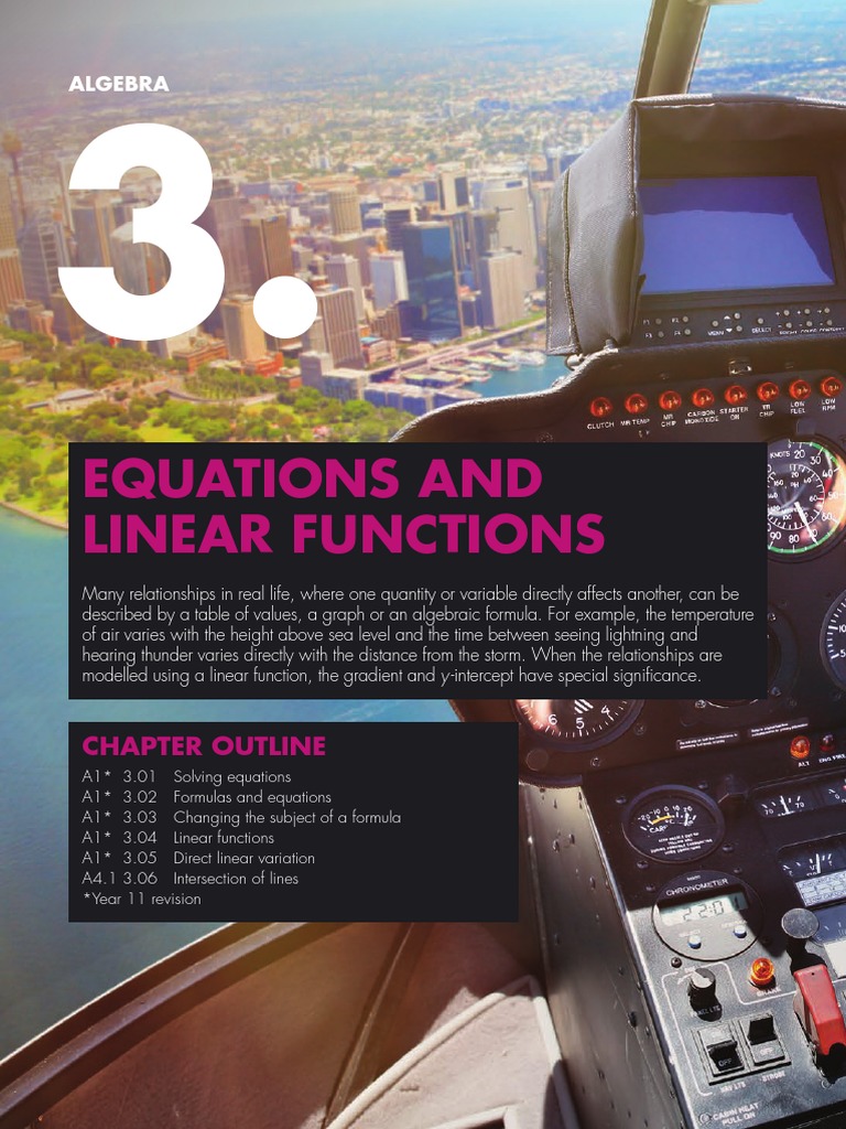 Algebra: Equations & Linear Functions | PDF | Fahrenheit | Equations