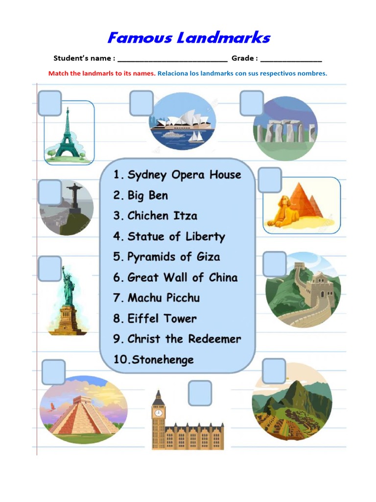 Worksheet 2 Peruvian Landmarks | PDF
