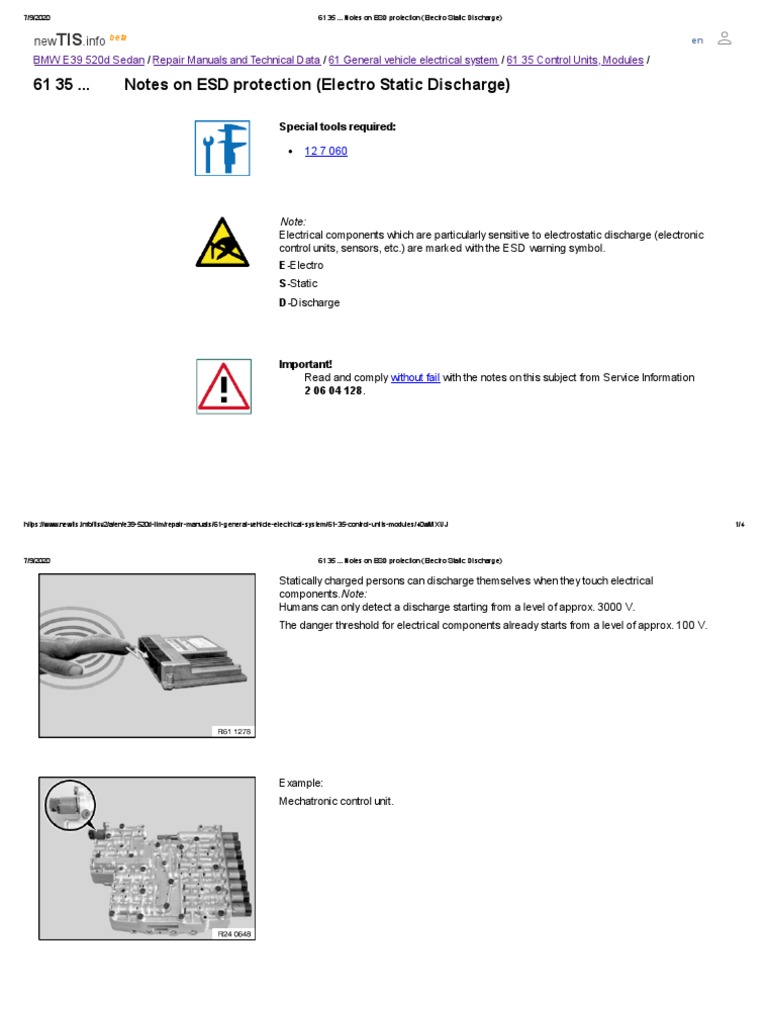 61 35 ... Notes On ESD Protection (Electro Static Discharge) | PDF ...