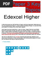 Key Topics Edexcel Higher Paper 3 | PDF | Qualifications | Student ...