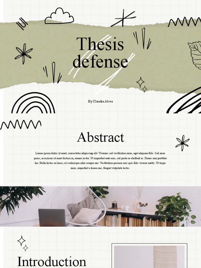 Green and White Doodle Thesis Defense Presentation | PDF