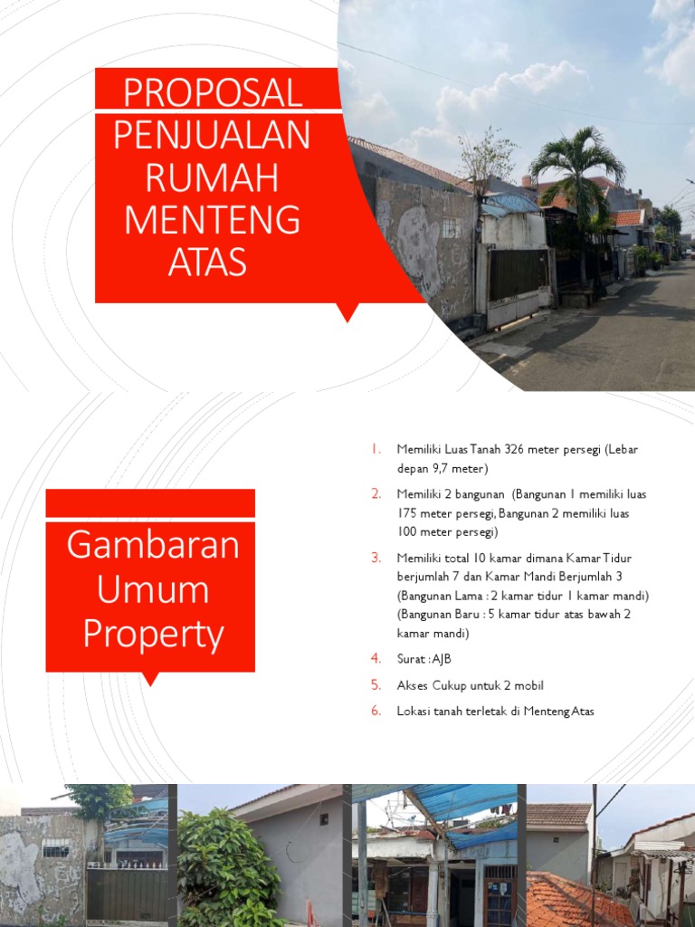 Proposal Penjualan Rumah Menteng Atas | PDF