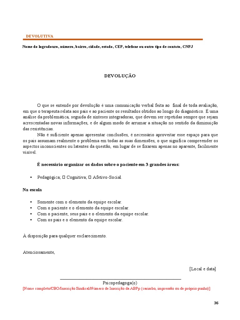 Modelo+de+Devolutiva (2) | PDF