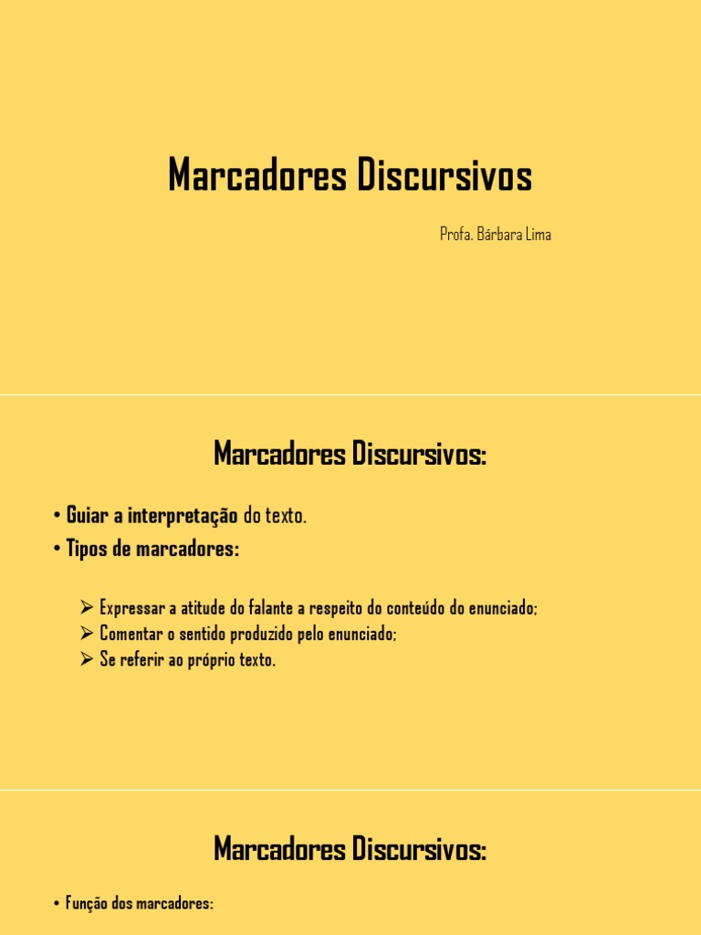 Marcadores Discursivos | PDF | Carreira e Crescimento | Artes ...