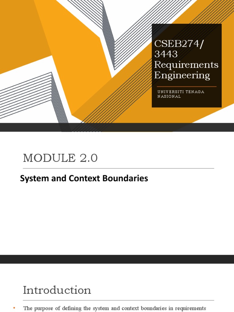 Chapter 2 - System Context and Boundaries | PDF | System | User Interface