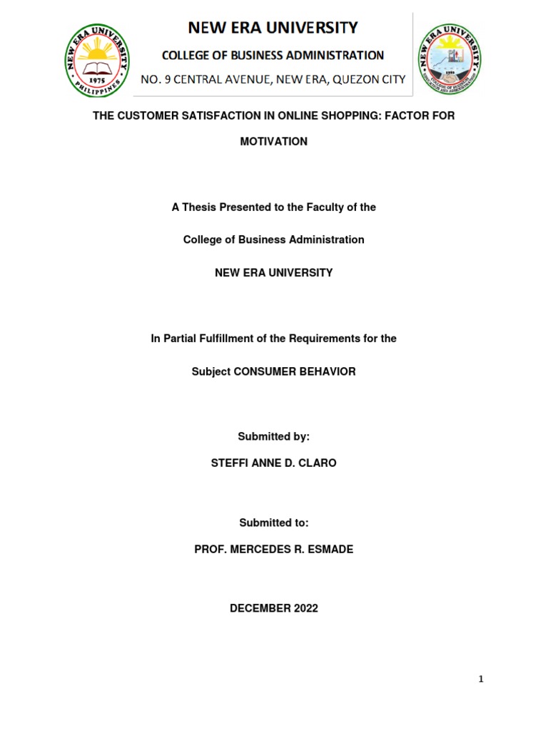 Claro Full Paper Thesis (Consumer Behavior) | PDF | Online Shopping ... Claro Full Paper Thesis (Consumer Behavior) | PDF | Online Shopping ...