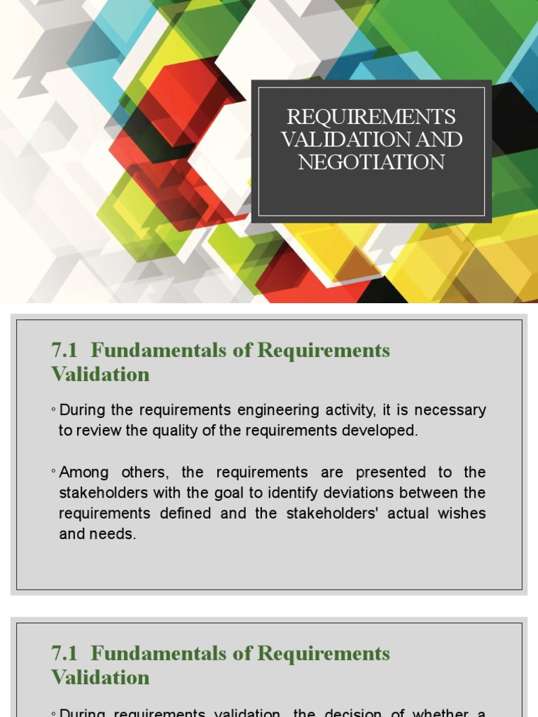 Chapter 7 - Requirement Validation and Negotiation | PDF | Audit