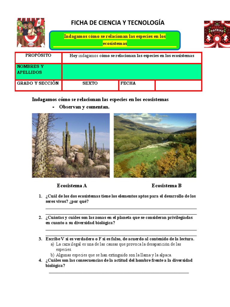 6to - FICHA DIA 04 - CIENCIA - Indagamos Cómo Se Relacionan Las ...