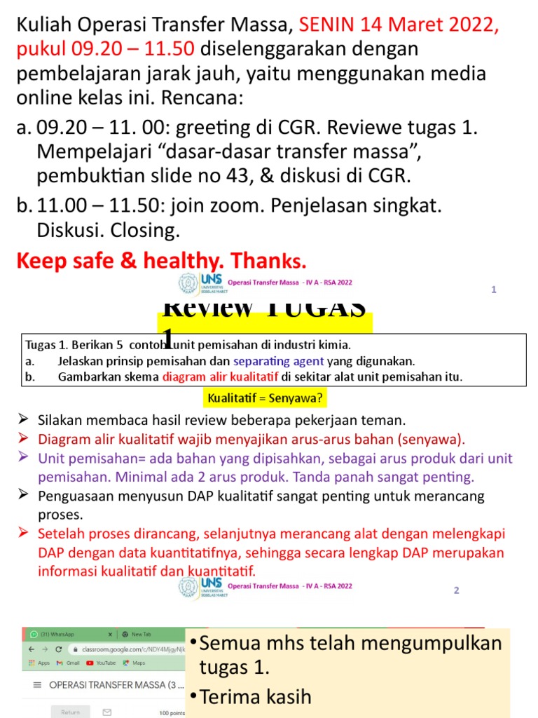 Pert 2 - 2 Dasar-Dasar Transfer Massa | PDF