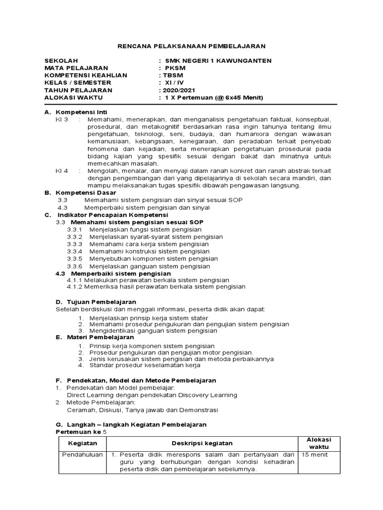 RPP 2. Sistem Pengisian PKSM 2021 | PDF | Komputer