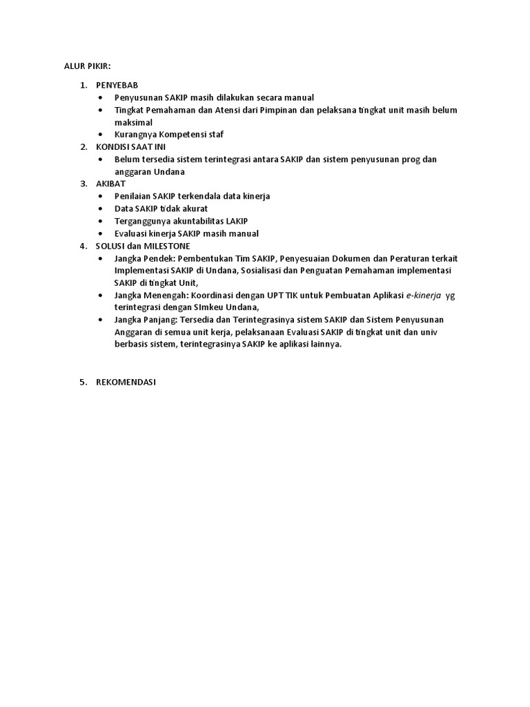Alur Pikir Sakip | PDF | Bisnis