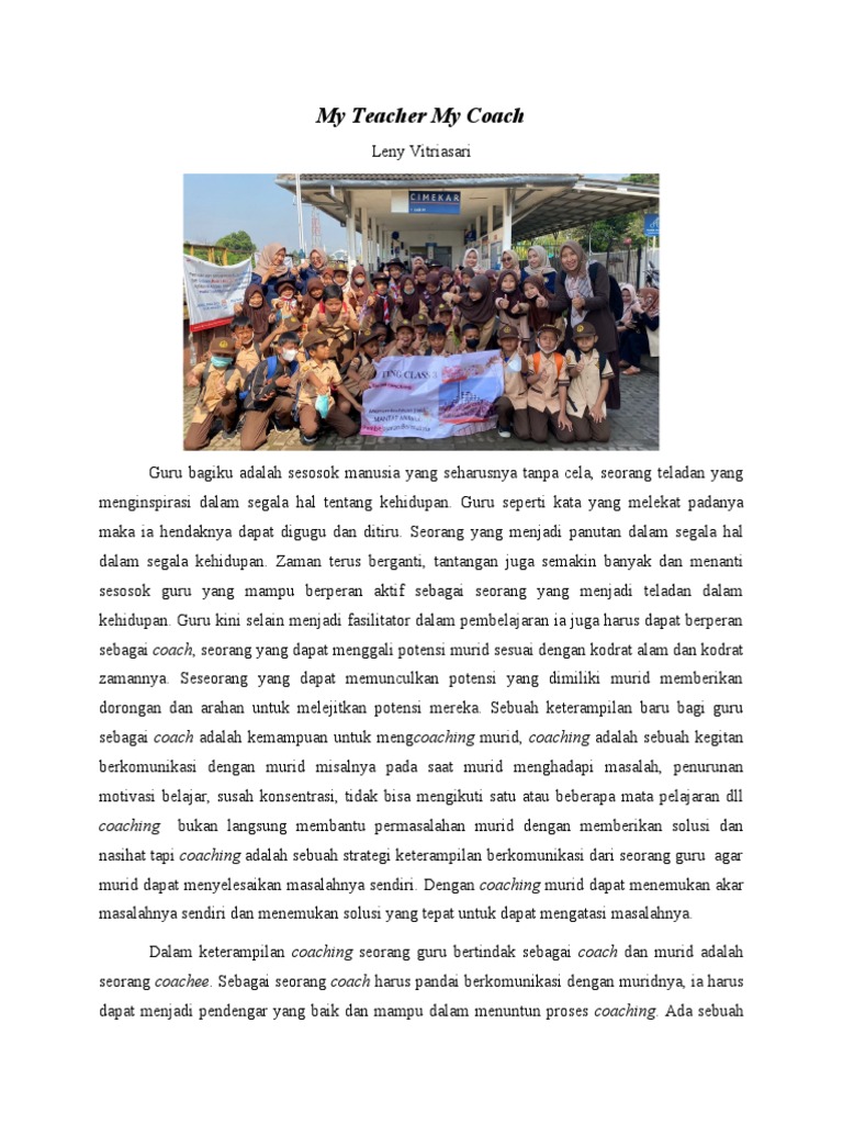 My Teacher My Coach | PDF