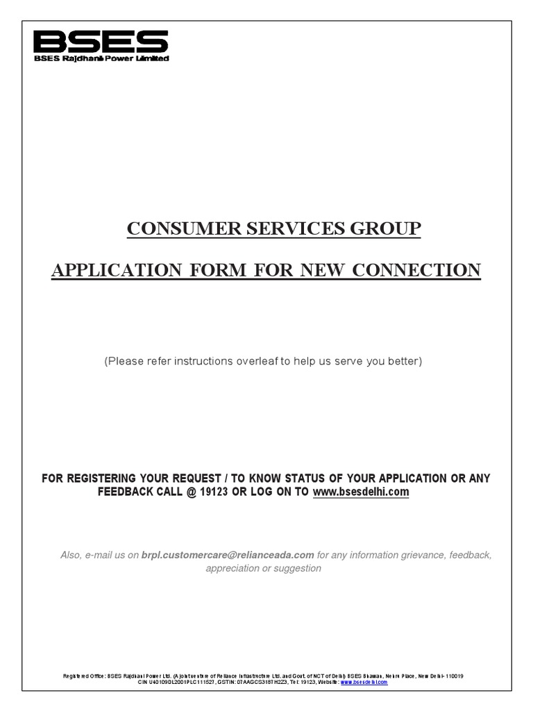 New Connection Form BRPL DT 07 06 2022 | PDF | Indemnity | Electrical ...