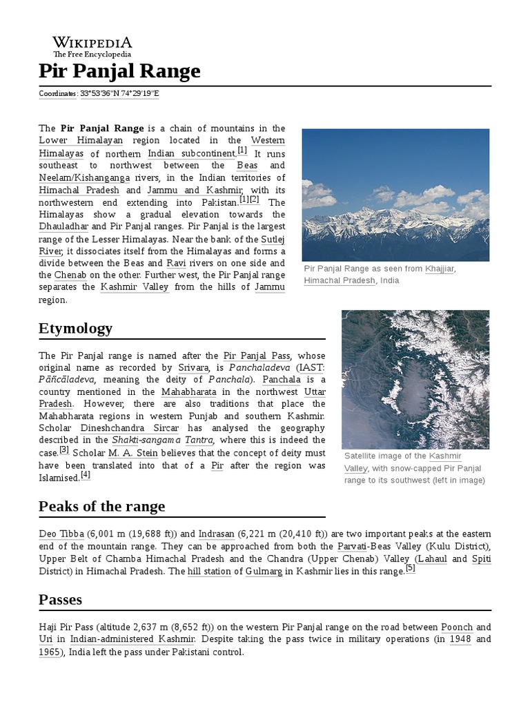Pir Panjal Range | PDF