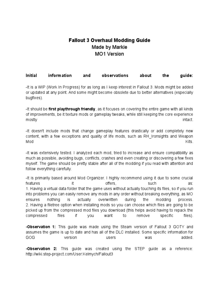 Fallout 3 Modding Guide Mo1 Version 19 Pdf Computer File 3666