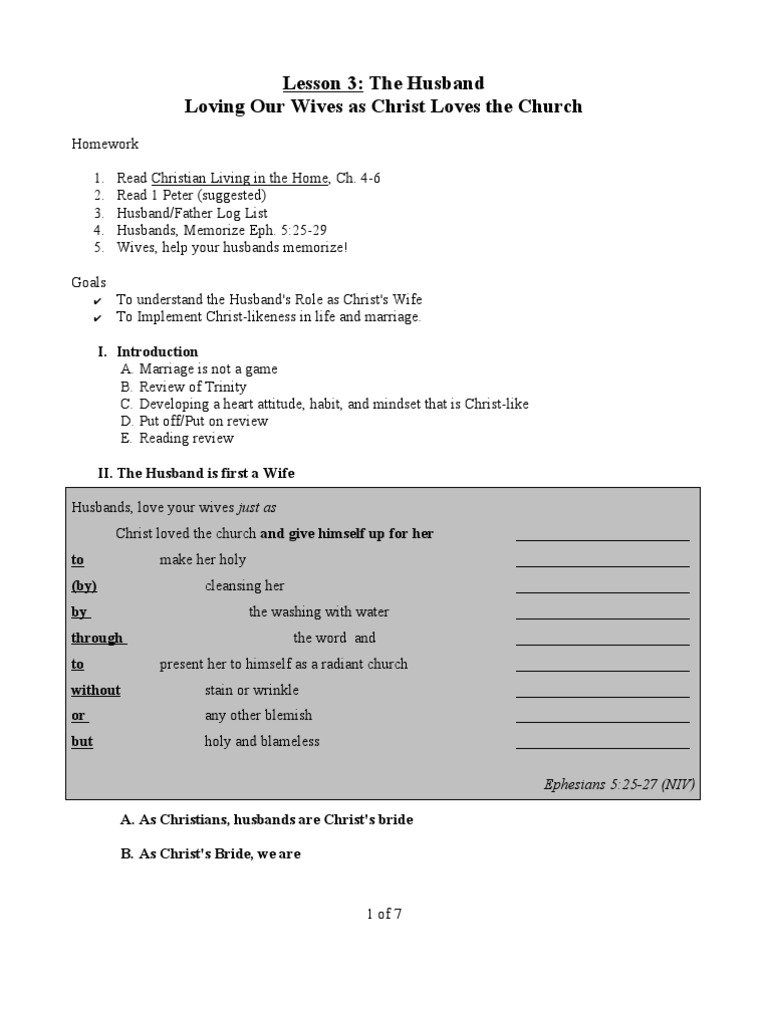 God's Design For The Family, Lesson 3 REVISED | PDF