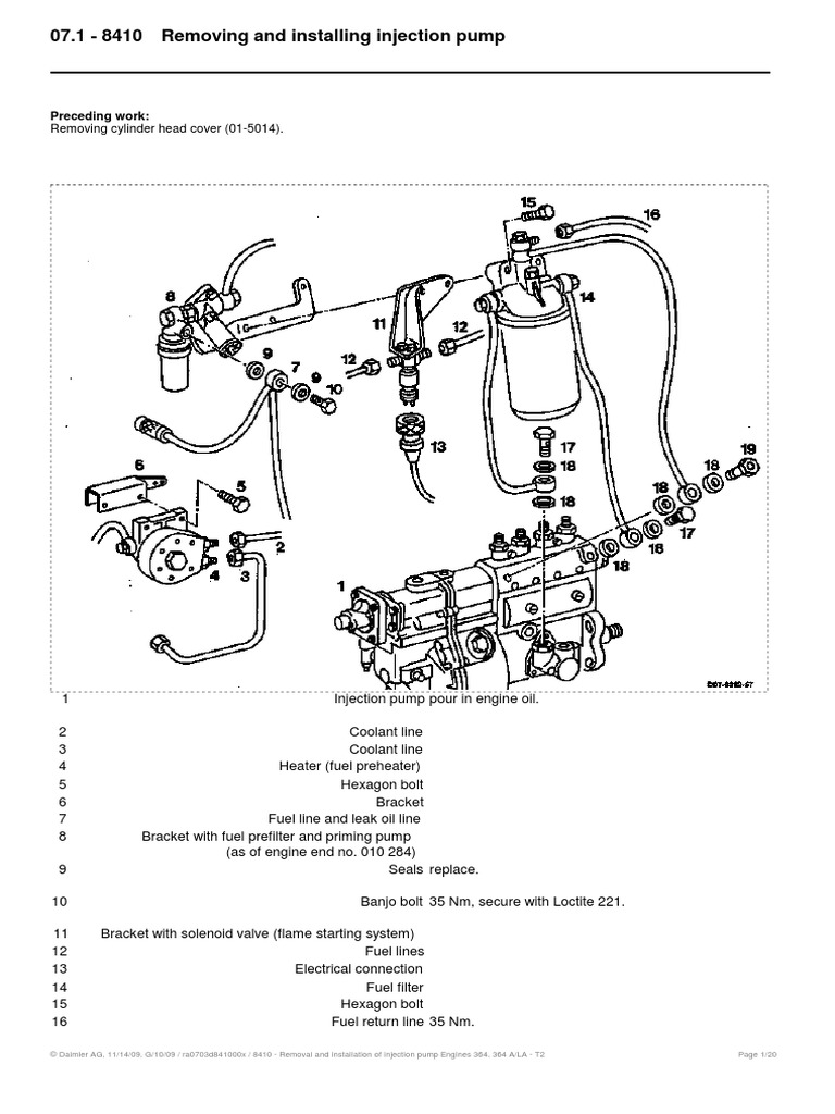 2009-11-13 230714 8410 - Removal and Installation of Injection Pump ...