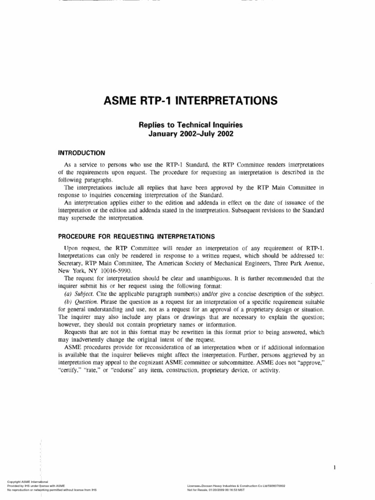 Asme Rtp-1 Interpretations 2002 | PDF | Stress (Mechanics) | Strength Of Materials