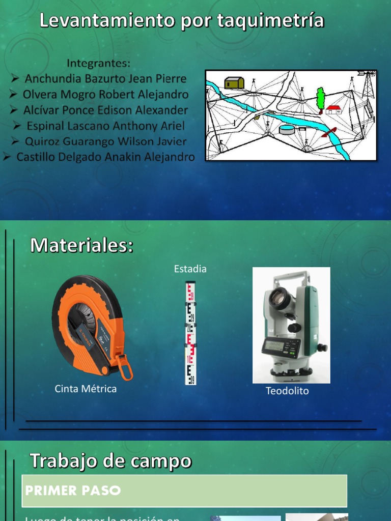 Taquimetria | PDF | Ángulo | Equipo