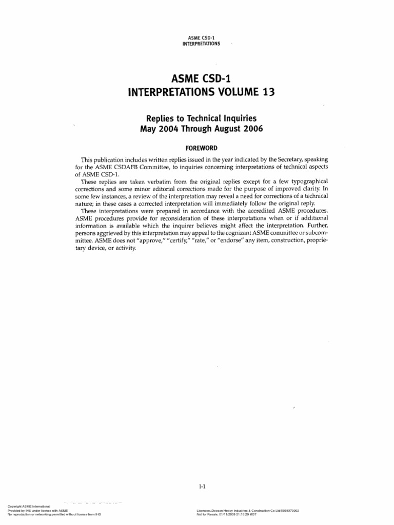 Asme Csd-1 Interpretations 2006 | PDF | Imperfect Competition | Common Law