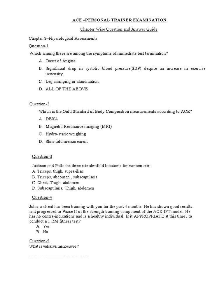 Chapter 8 Review: Physiological Assessments | PDF