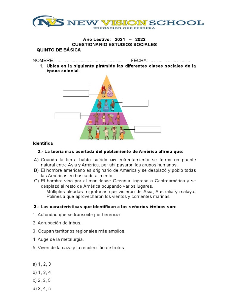 Cuestionario Eess II Quimestre | PDF | Colombia | Ecuador