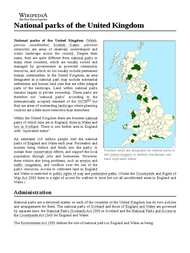 National Parks in the UK Overview | PDF | Earth Sciences