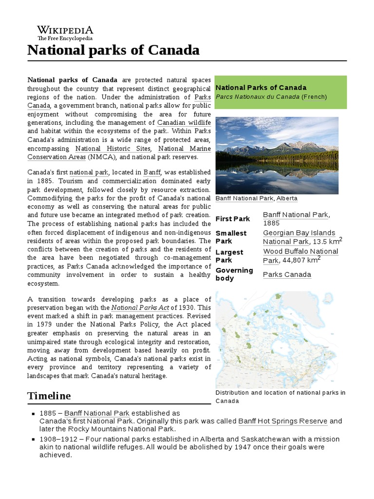 National Parks of Canada | Download Free PDF | Natural Environment ...