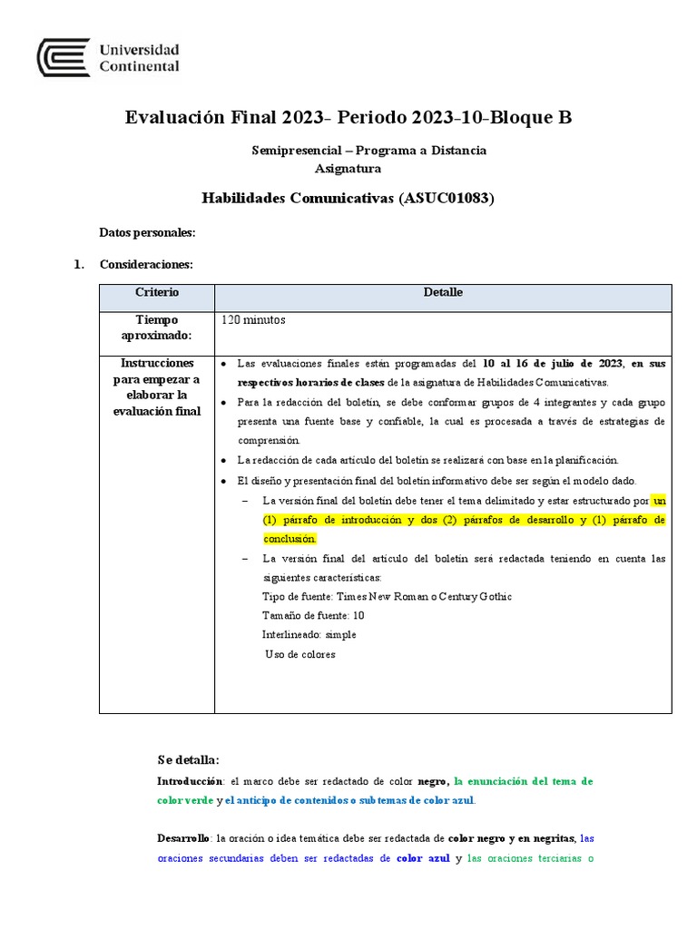 Examen Final 2023-10 | PDF | Color | Cognición