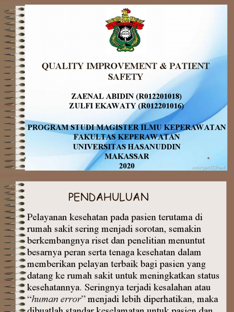 3 Kelompok 5 - Quality Improvement & Patient Safety | PDF 3 Kelompok 5 - Quality Improvement & Patient Safety | PDF