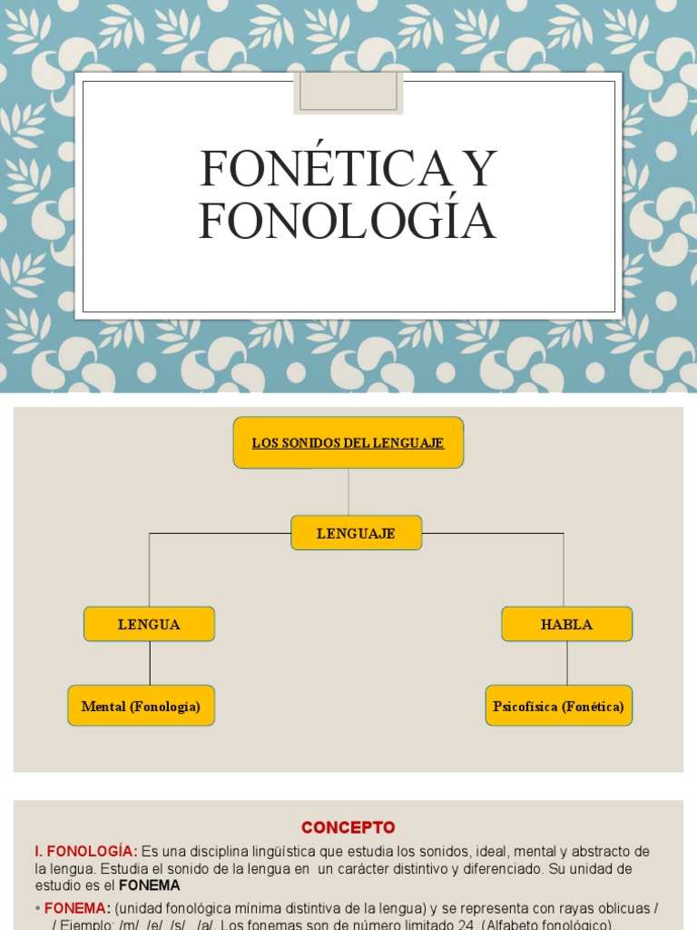 Diapositva - Fonética y Fonología | PDF | Fonema | Fonología