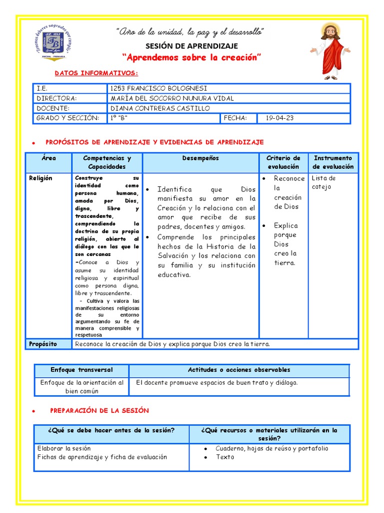 Sesion de La Creaciòn Primer Grado Corregido | PDF | Narrativa de la ... Sesion de La Creaciòn Primer Grado Corregido | PDF | Narrativa de la ...