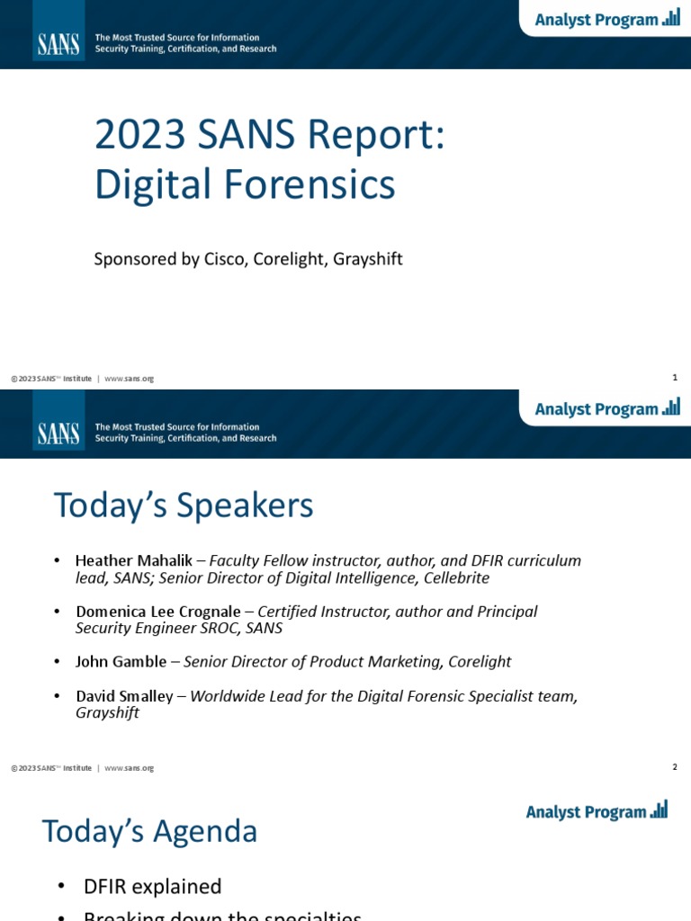 2023 SANS Report Digital Forensics | Download Free PDF | Computer Forensics | Malware