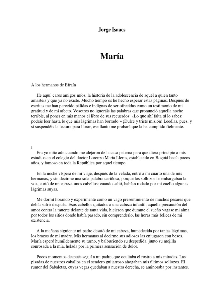 13 María Autor Jorge Isaacs | PDF | María, madre de Jesús | Amor