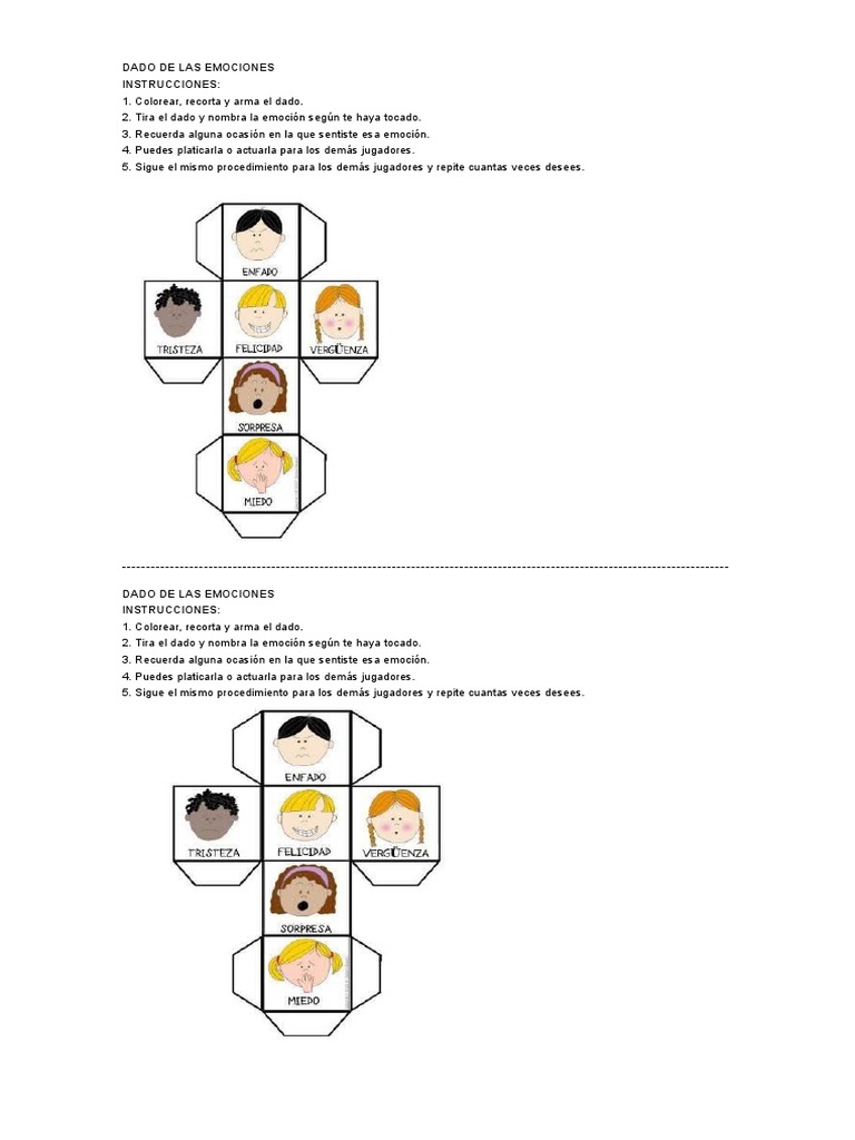 Dado de Las Emociones | PDF