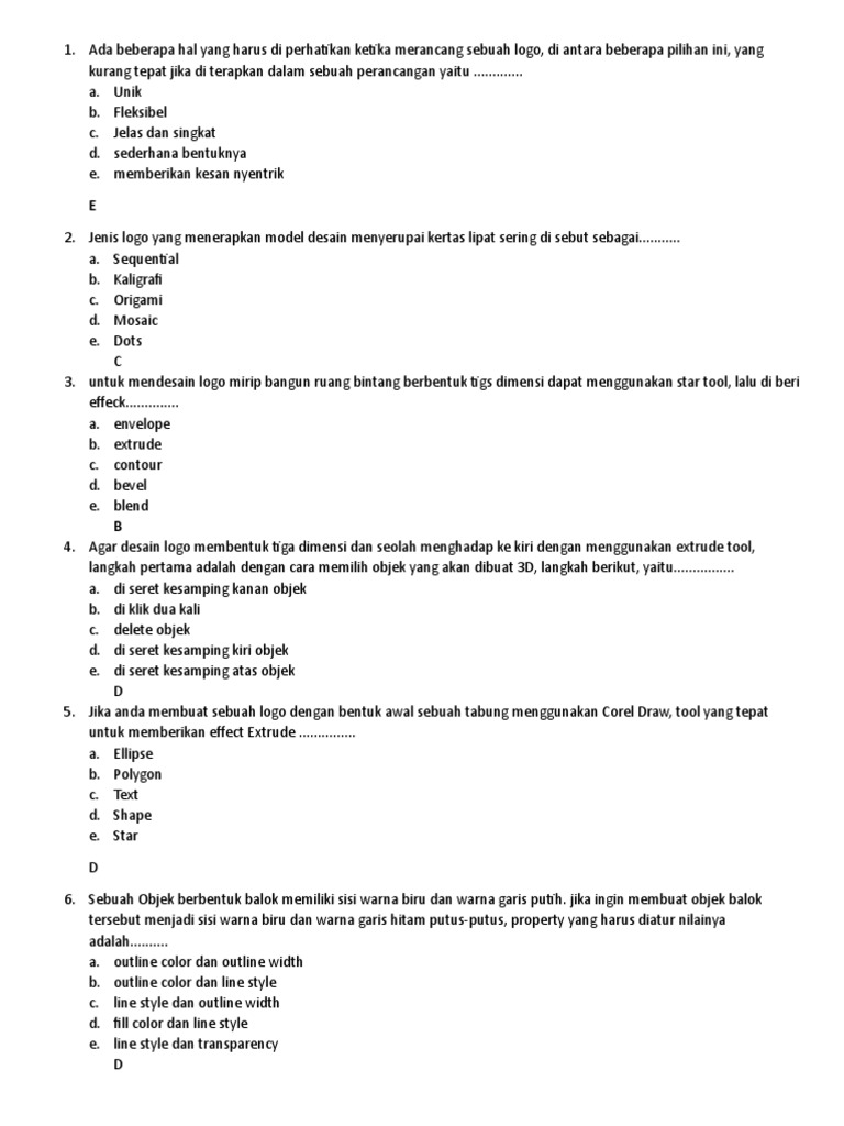 Soal DDG | PDF | Metode & Bahan Ajar