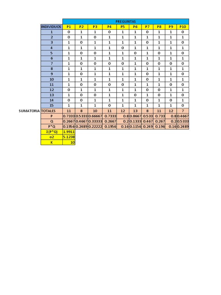 Kr-20 Kuder Richardson | PDF