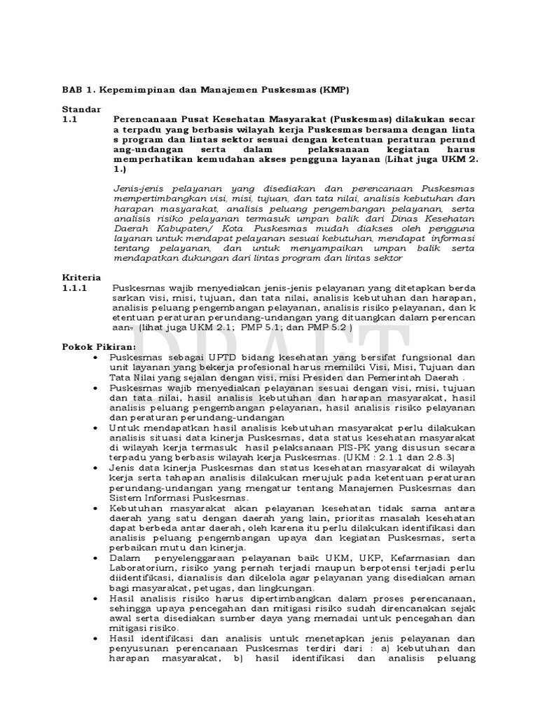 Draft Standar Akreditasi PKM Edisi Revisi | PDF Draft Standar Akreditasi PKM Edisi Revisi | PDF